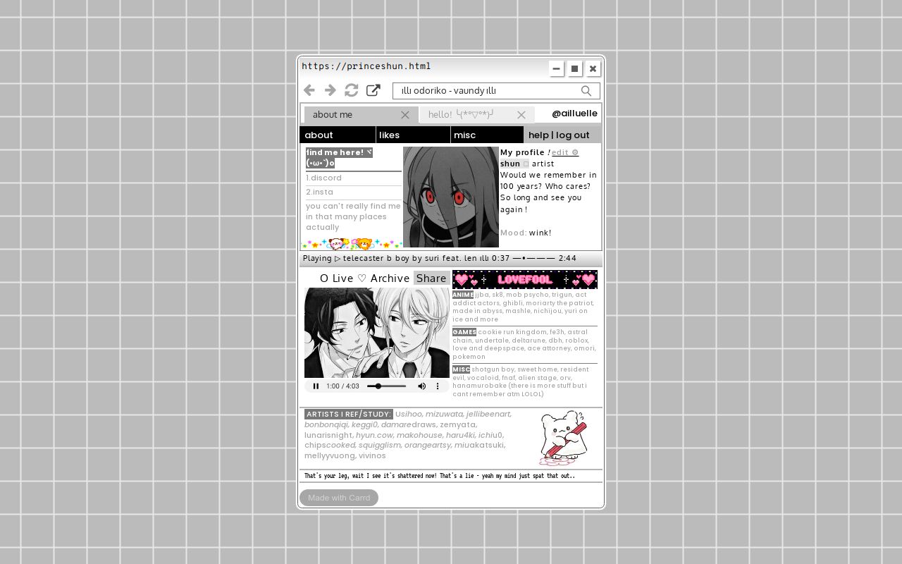 search engine carrd